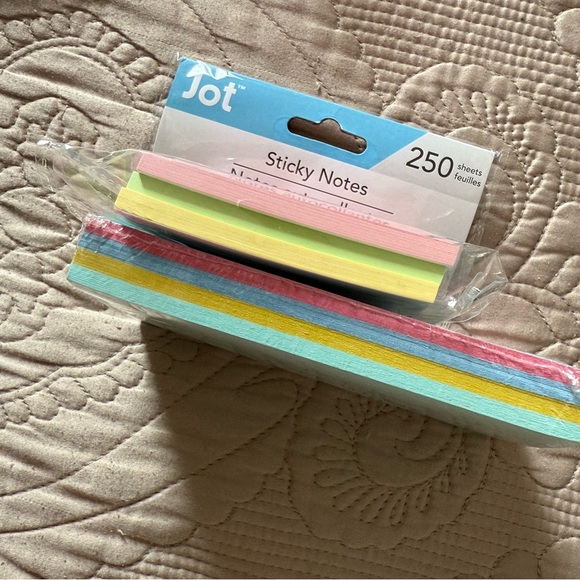 Office | Colorful Stationery Set With Sticky Notes And Index Cards ...